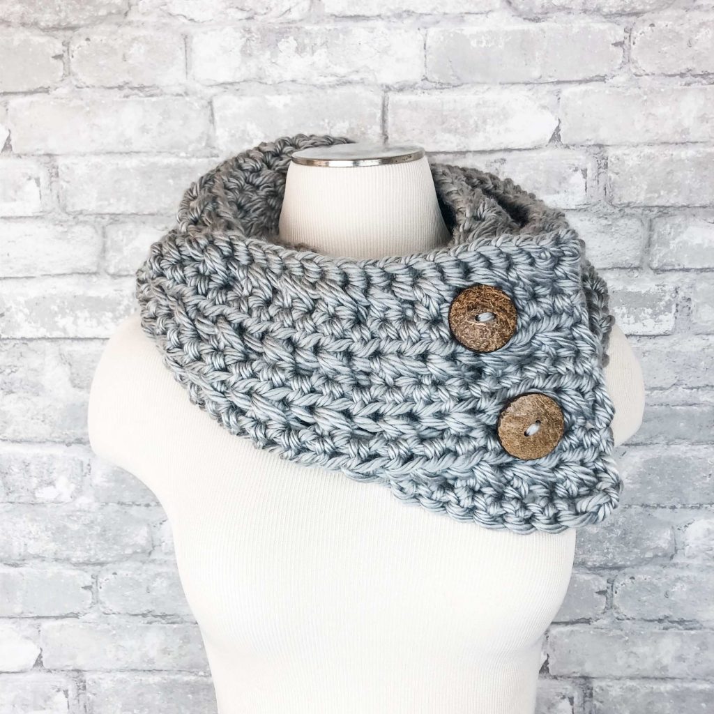 Crochet Cowl with Buttons | Free Crochet Pattern